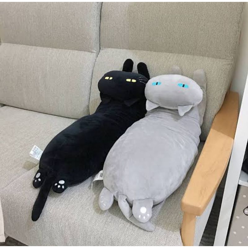 Jual Boneka Kucing cashion Guling Cat black lying plush Kucing japan ...