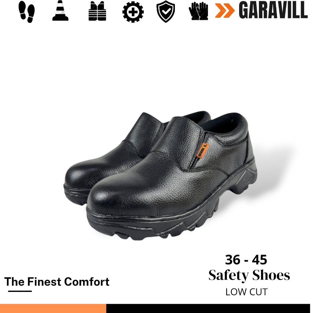 Jual Sepatu Safety Low Boots Kulit Asli Ujung Besi Safty Pria wanita ...