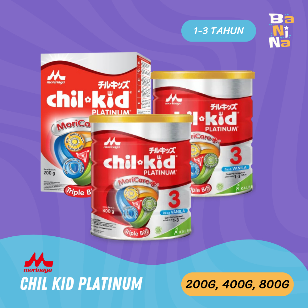 Jual Morinaga Chil Kid Platinum Vanila 200g, 400g, 800g Susu Formula ...