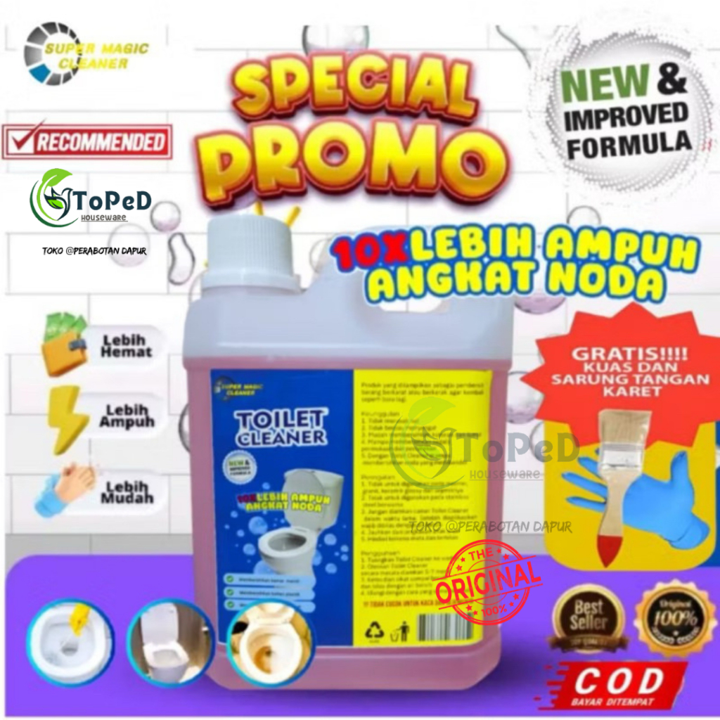 Jual Toilet Cleaner Pembersih Kerak Kamar Mandi Toilet Wastafel Super ...