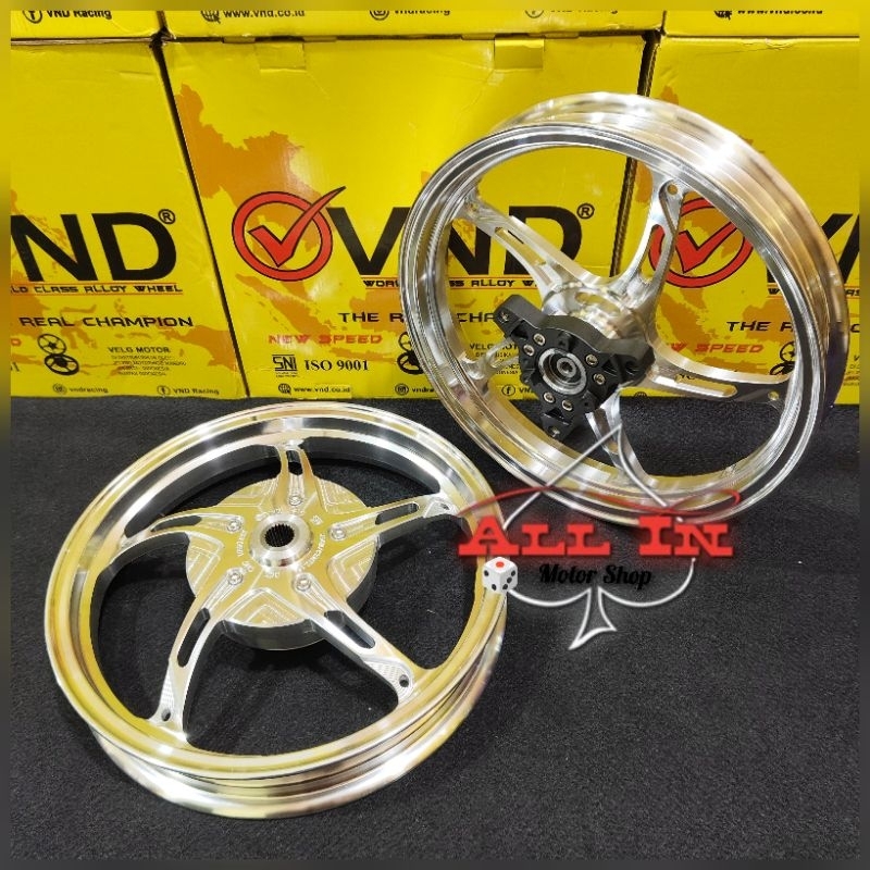 Jual VELG VND RACING NEW SPEED 185-14/215-14 YAMAHA NEW AEROX 155/AEROX OLD 155 new Nmax turbo ...