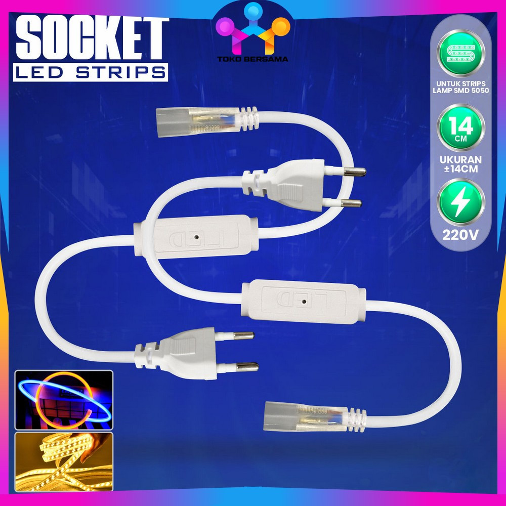Jual Kabel Colokan Soket LED Strip Selang 5050 220V / Adaptor LED ...