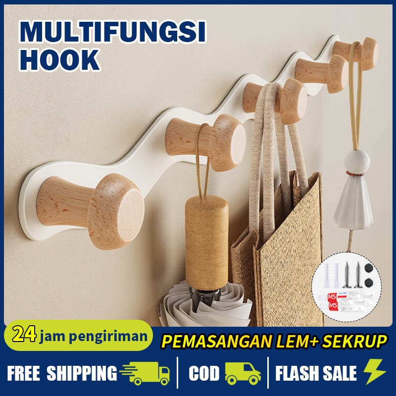 Jual 【24H ship】Hook multifungsi HOOK lengkap dengan sekrup dan lem, dapat digunakan untuk stok ...