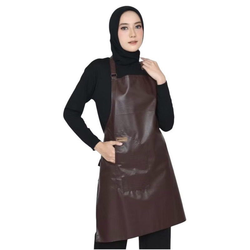 Jual Apron Celemek Oscar Kulit Sintetis Waterproof Celemek Masak Dapur ...