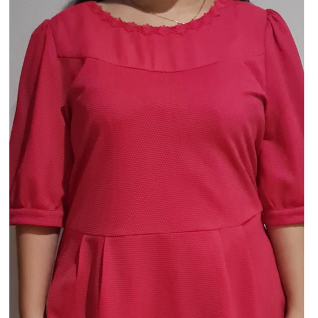 Jual DUCHESS RED BLOUSE ( PRELOVED ) | Shopee Indonesia