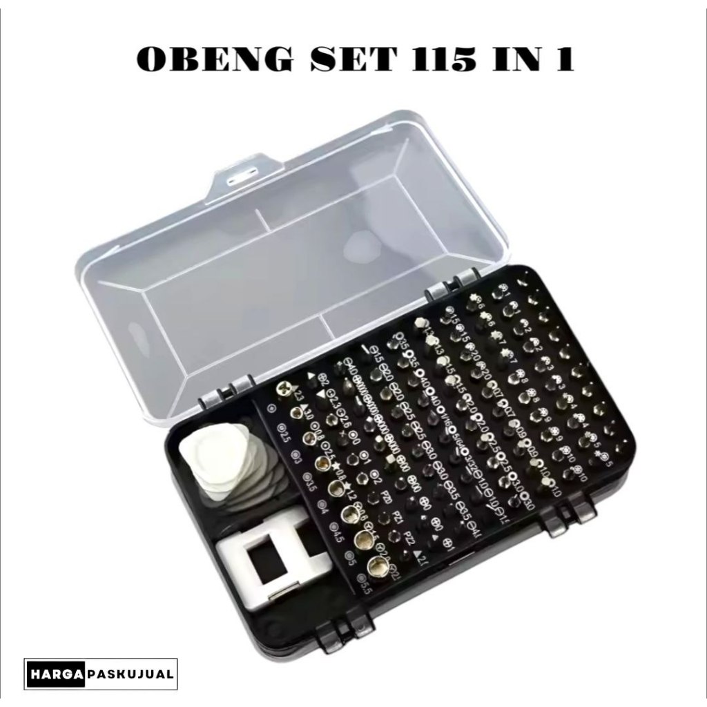 Jual Obeng set Hp Lengkap Multifungsi obeng set Servis Hp lengkap 115 in 1 | Shopee Indonesia
