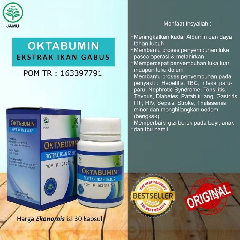 Jual Kapsul Ikan Gabus Pasca Oprasi Oktabumin 30 Kapsul | Shopee Indonesia