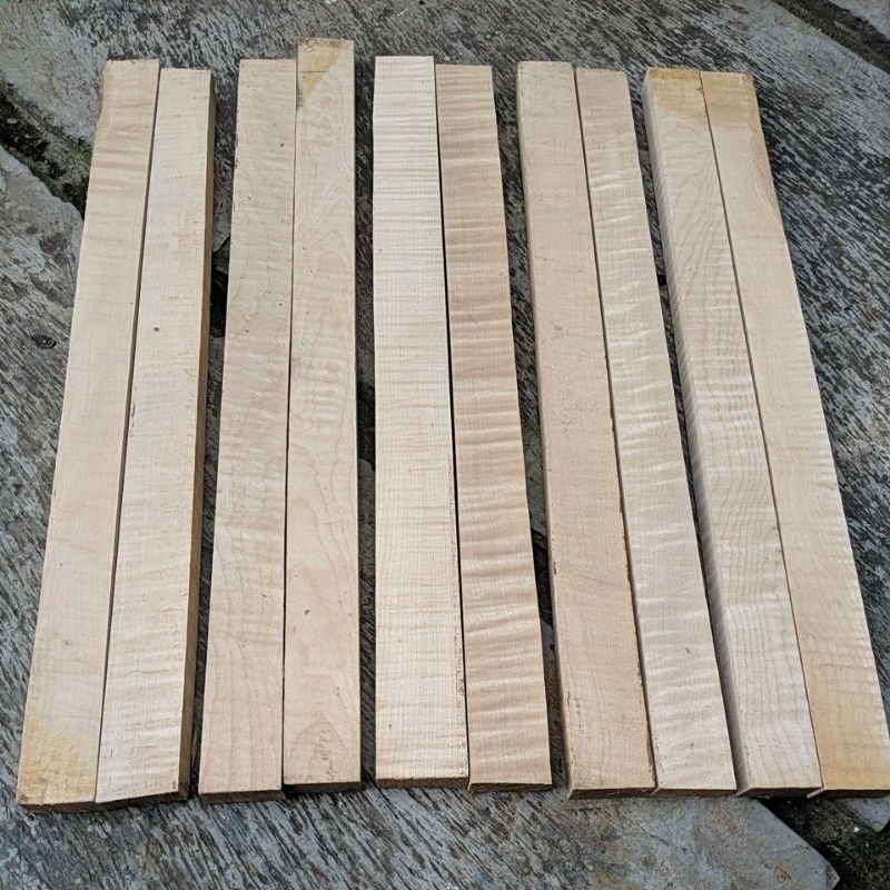 Jual kayu curly hard maple 2,3 x 4 x 53 cm | Shopee Indonesia