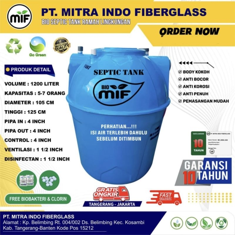 Jual septic tank 1200 liter,Biotaff,biofil,biotank,biomif | Shopee ...