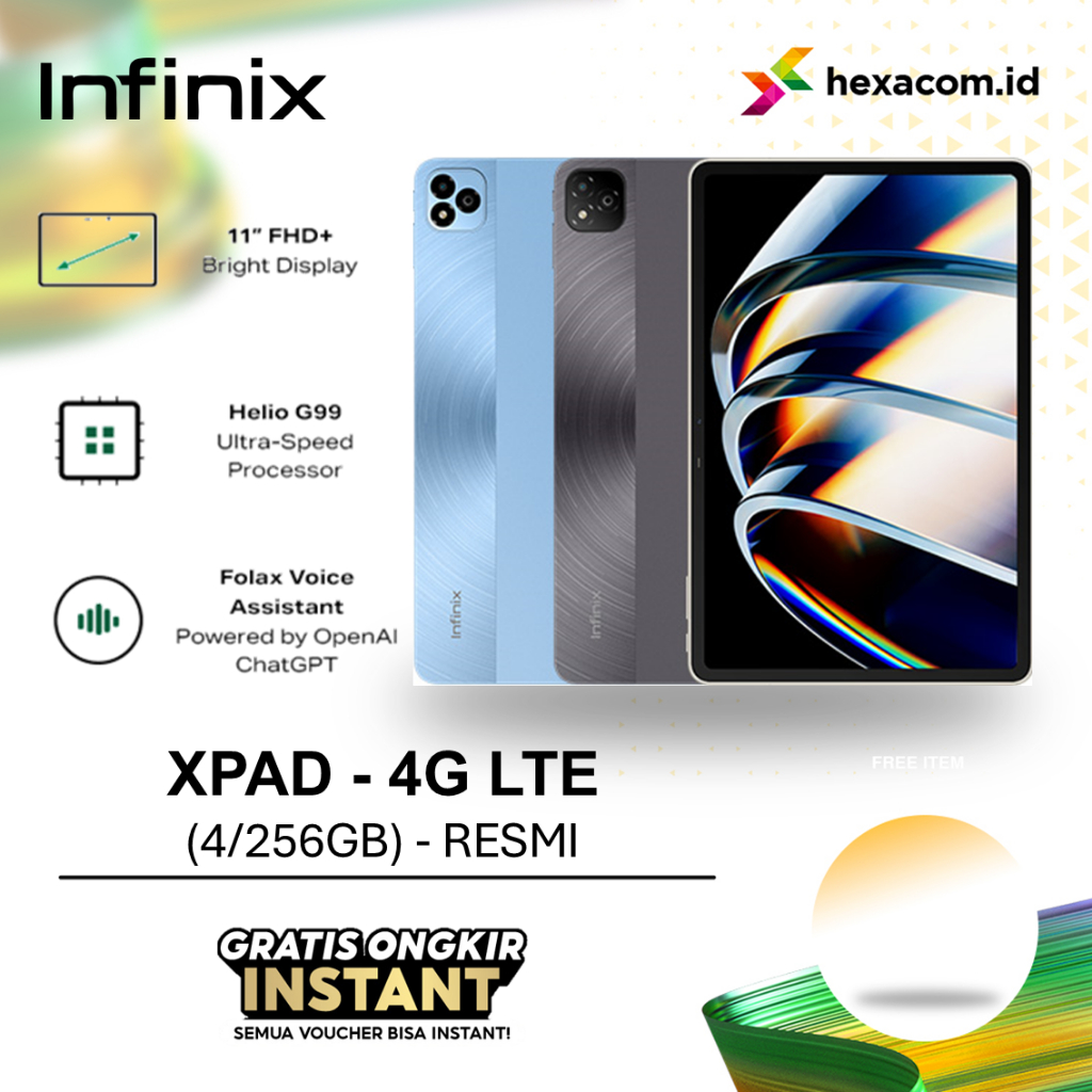 Jual Infinix XPad 4/256GB 4G LTE - Mediatek Helio G99 - 11" 90Hz FHD+ ...
