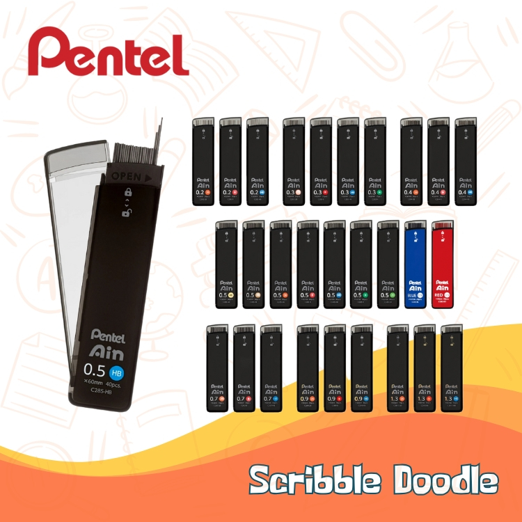 Jual PENTEL Ain Mechanical Pencil Lead Refill/ Isi Pensil Mekanik ...