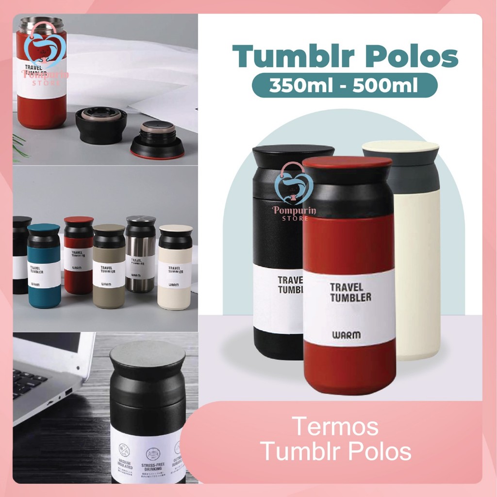 Jual Termos Tumblr Polos 350ml - 500ml - Termos Tumblr Botol Travelling ...
