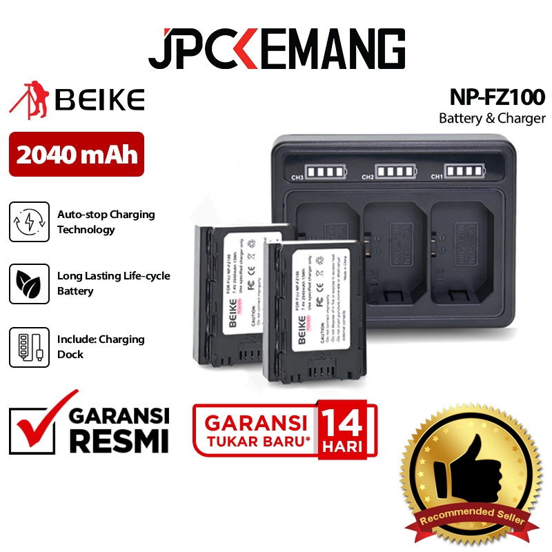 Jual Beike Power NP-FZ100 Dual Battery + Charger for Sony Camera Baterai Sony NPFZ100 Garansi ...