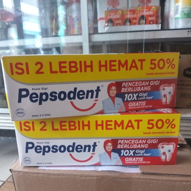 Jual odol pepsodent 225 isi 2 jumbo | Shopee Indonesia