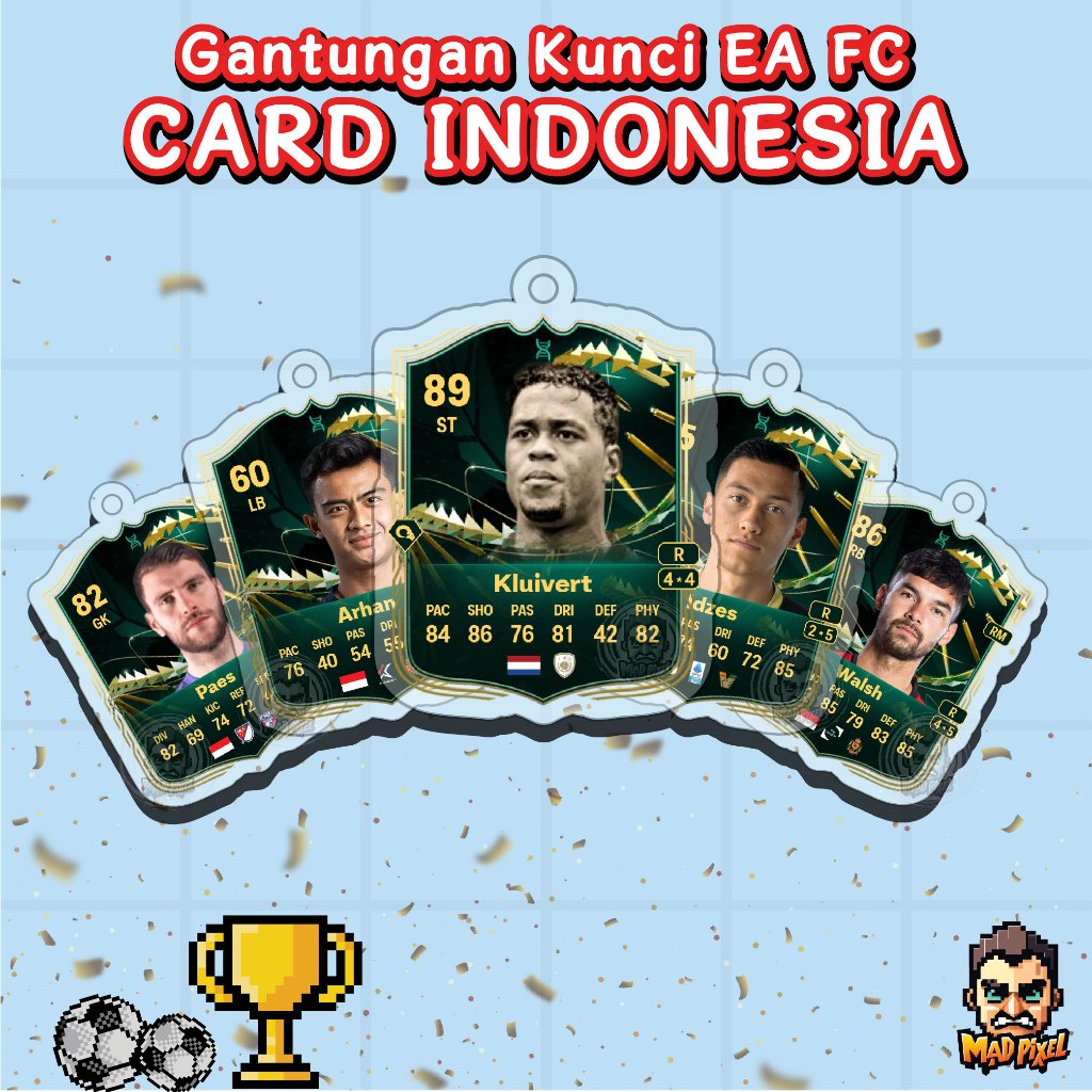 Jual Gantungan Kunci EA Fifa 24 Timnas Card Custom Akrilik / Acrylic ...