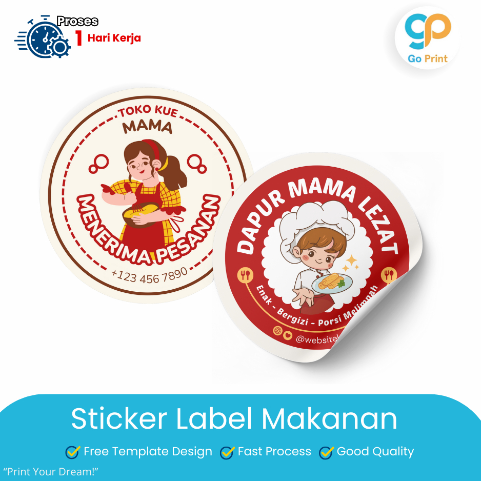 Jual Sticker Custom Chromo / St.hvs (Cetak + Cut). Model Bulat, Persegi ...