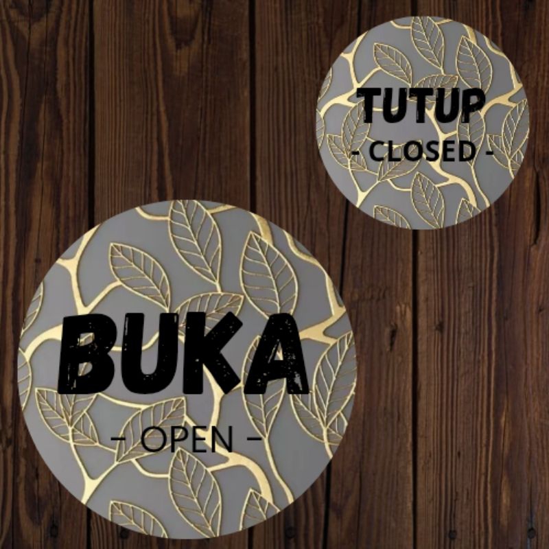 Jual Open Close Buka Tutup Signboard Sign Board custom lucu murah ...