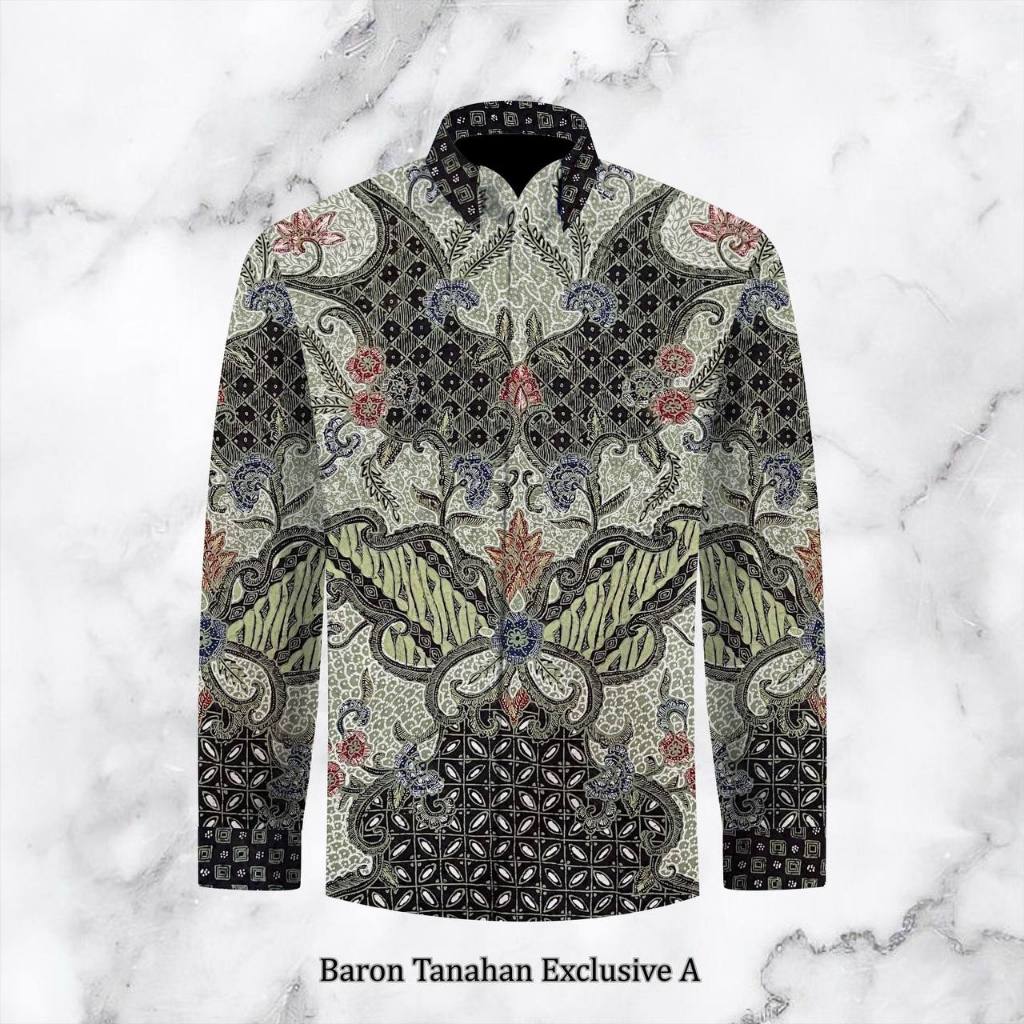 Jual Batik pria lengan panjang exclusive batik tulis formal bahan atbm ...