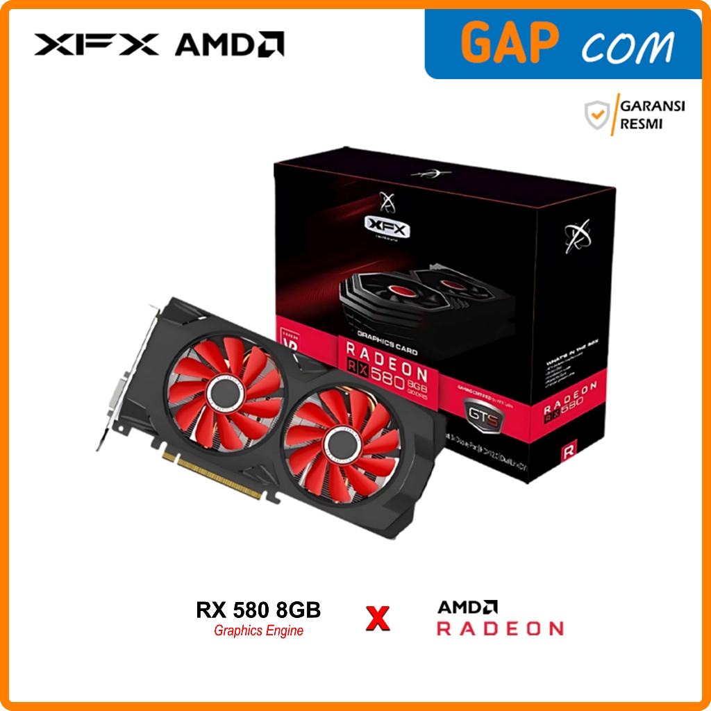 Jual VGA XFX AMD Radeon RX 580 GTS 8GB GDDR5 Graphics Card - RX580 ...