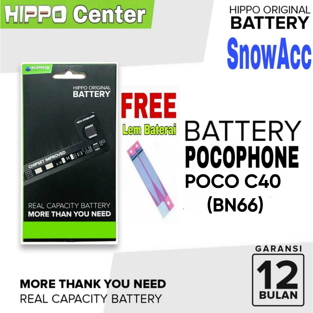 Jual Hippo Baterai Original Xiaomi Redmi Poco C40 ( BN-66 / BN66 / BN ...