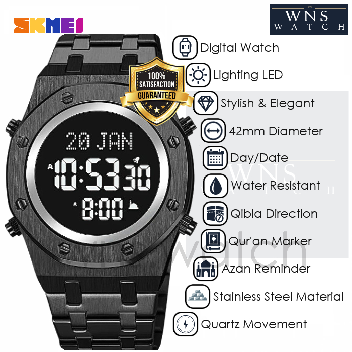 Jual [LIMITED] Jam Tangan Digital Pria Original Muslim Qibla Wristwatch ...