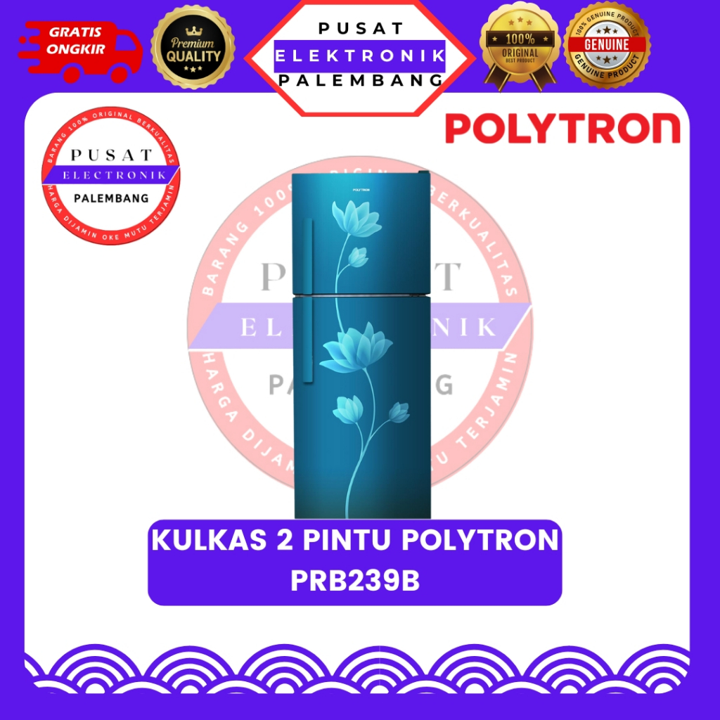 Jual KULKAS 2 PINTU POLYTRON PRB-239B KULKAS 2 PINTU PALEMBANG | Shopee Indonesia