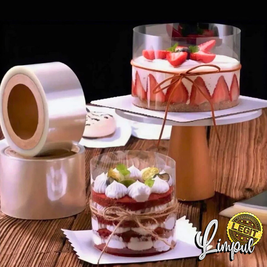Jual Plastik Mika Pinggiran Kue 10 meter Roll Cake 10m Mika Kue Ulang ...