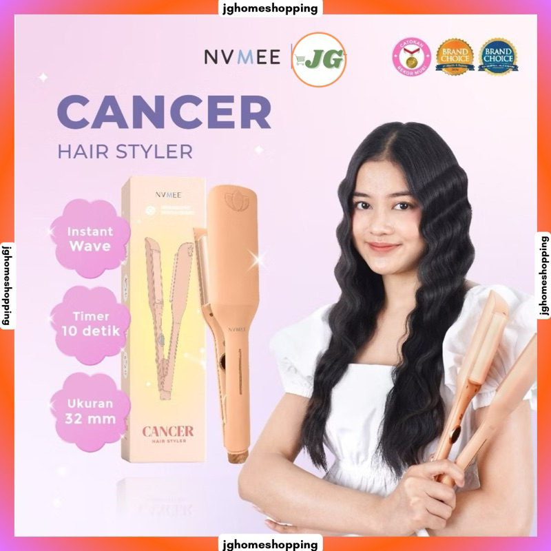 Jual NVMEE Catokan Wave Mermaid Cancer Hair Styler | Shopee Indonesia