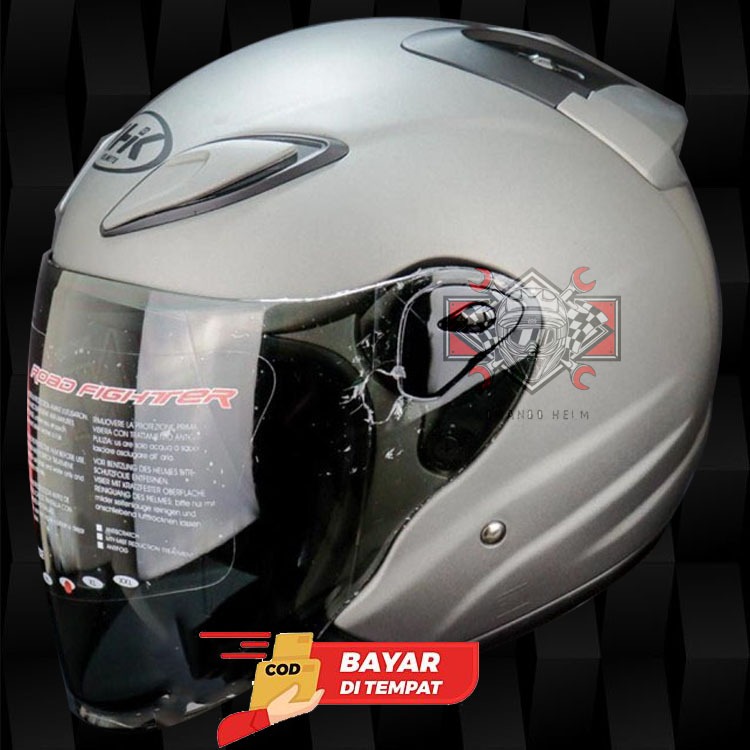 Jual HELM NHK R6 SOLID NX GREY DOFF - SINGEL VISOR | Shopee Indonesia