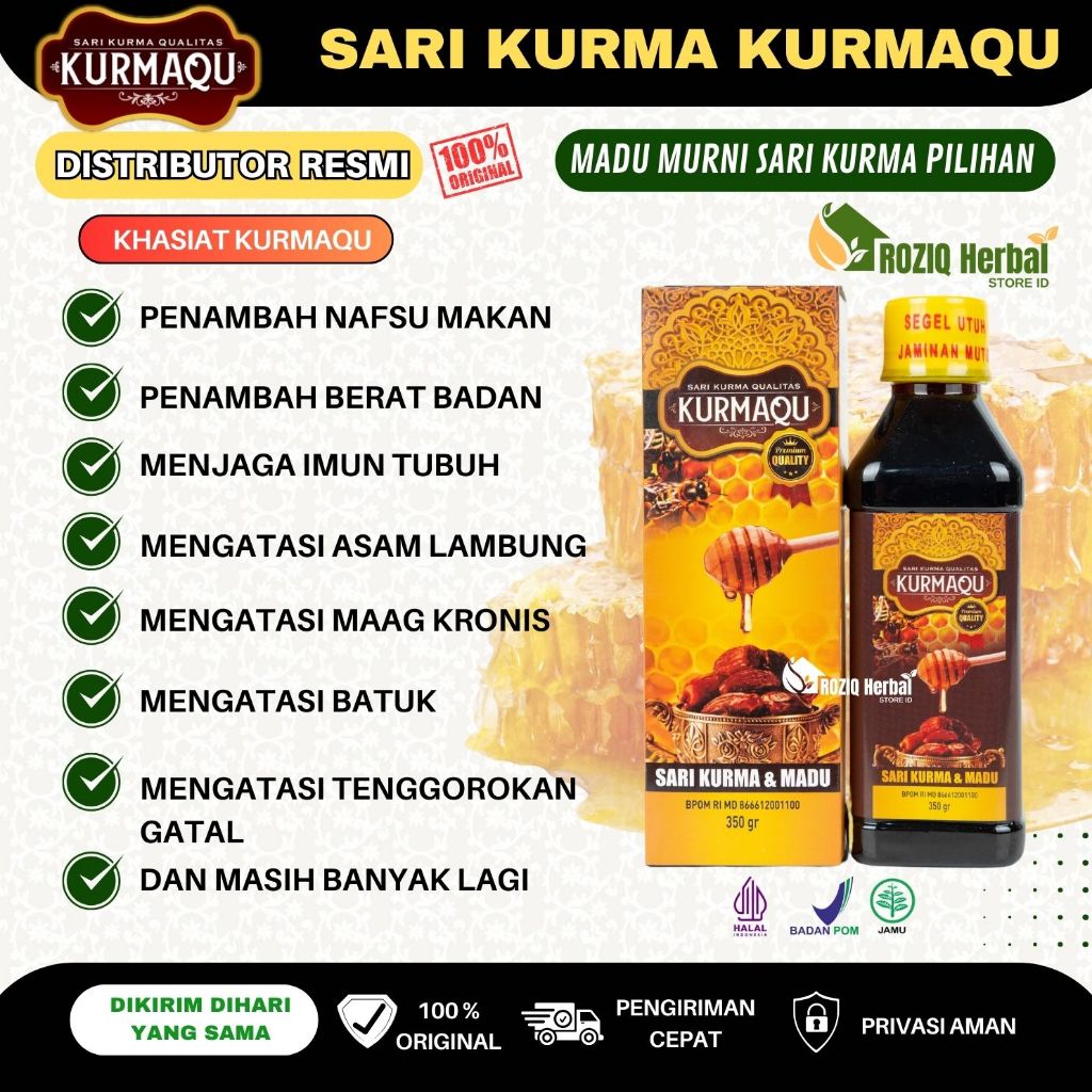 Jual Kurmaqu Sari Kurma Madu Suplemen Kesehatan Tubuh Dengan Gula Buah ...