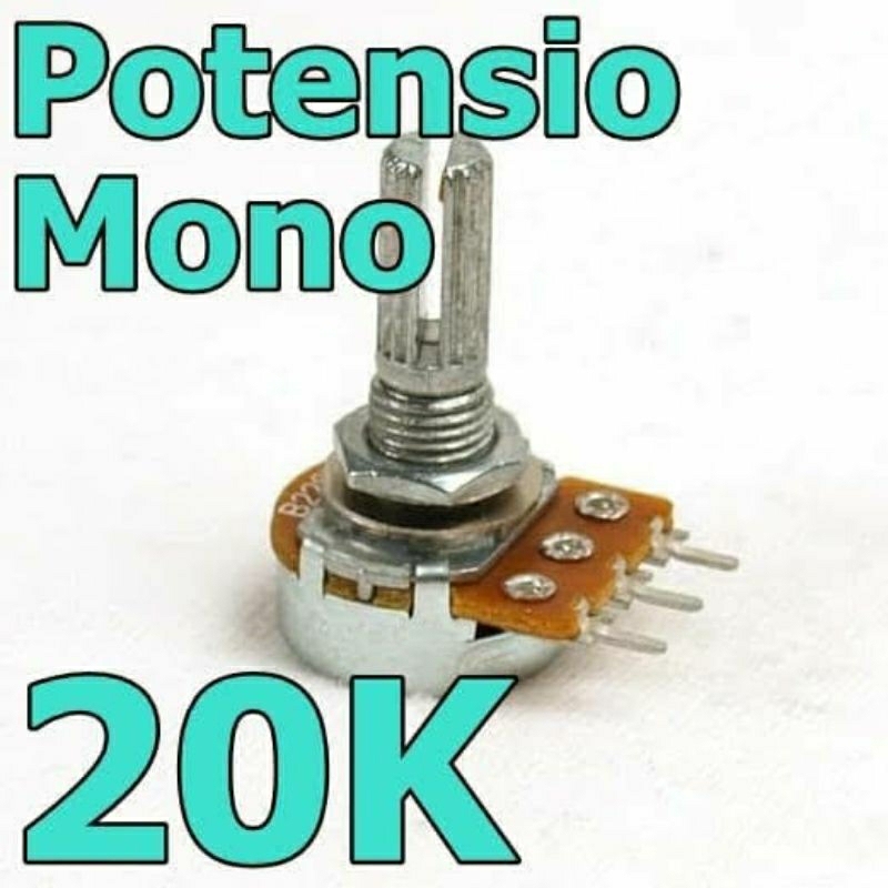 Jual POTENSIO 20K MONO 3 PIN LEEGKAP DENGAN MUR | Shopee Indonesia