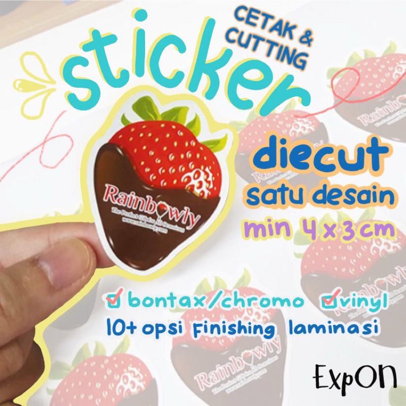 Jual [ CUSTOM ] Cetak Cutting Sticker - Sticker Kemasan Packaging Vinyl ...