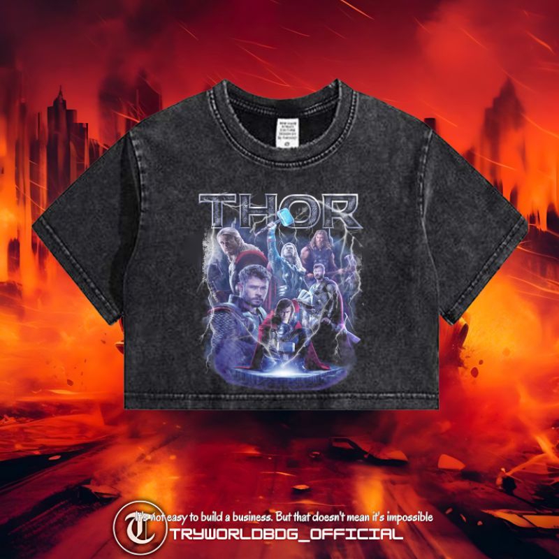 Jual TRYWORLDBDG OFFICIAL "THOR" CROPTOP OVERSIZED | CROP TOP WASHED ...