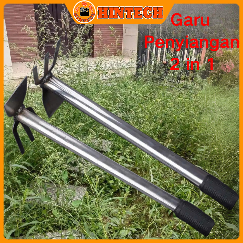 Jual 2 Kepala Alat Pencabut Rumput Liar Alat Garbu Taman Baja Asli ...