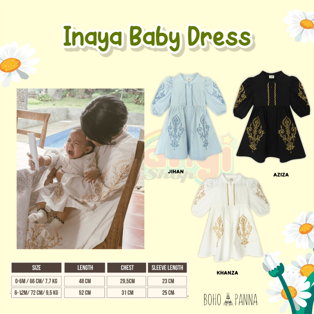 Jual BOHOPANNA|INAYA BABY DRESS|BOHOPANNA RAYA COLLECTION 2025|GAMIS BAYI|RAYA COLLECTION 2025 ...