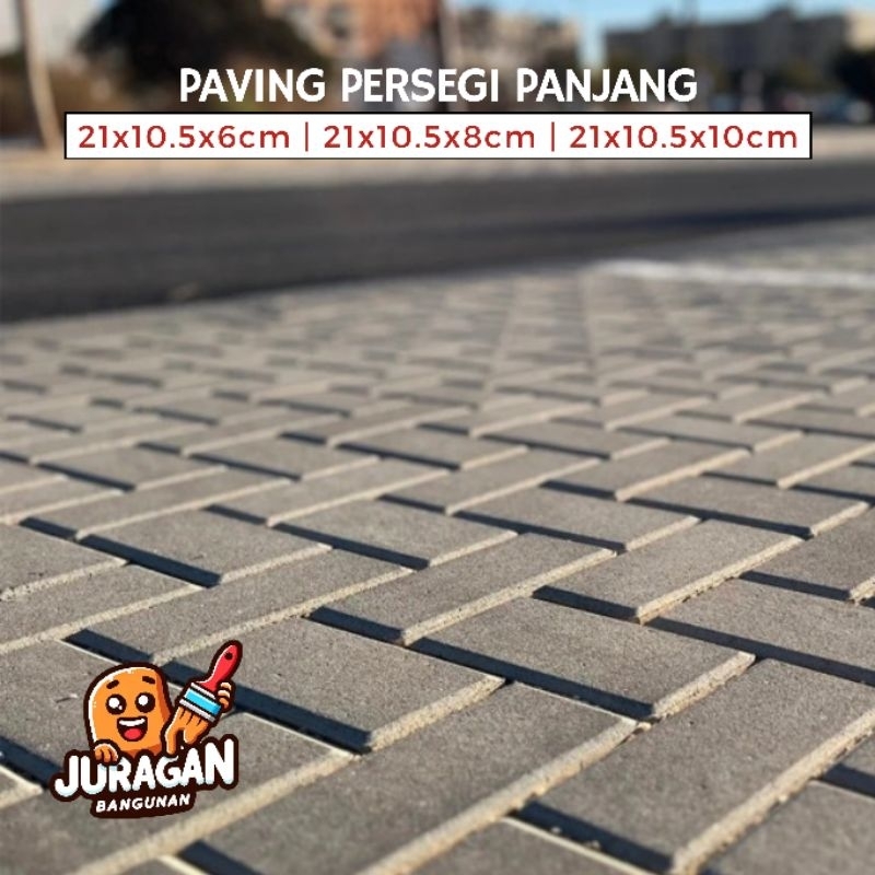 Jual Paving Block Persegi Panjang 21x10.5x6cm / 21x10.5x8cm / 21x10 ...