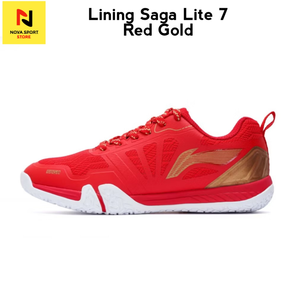 Jual Lining Sepatu Badminton Saga Lite 7 Red Gold | Shopee Indonesia