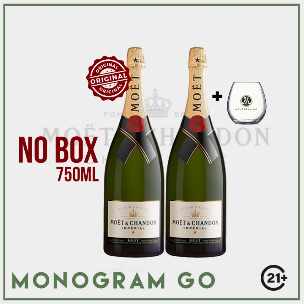Jual MOET & CHANDON Imperial Brut Champagne France Red Wine 750ml (2 ...
