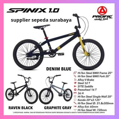 Jual SEPEDA ANAK LAKI BMX PACIFIC SPINIX 1.0 UKURAN 20 INCH,SEPEDA ANAK BMX READY SEMUA WARNA ...