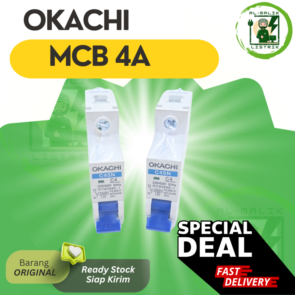 Jual MCB 4A 6A 10A 20A 25A Okachi/NEW PallascSaklar Biru MCB 1P OKACHI/NEW PALLAS | Shopee Indonesia