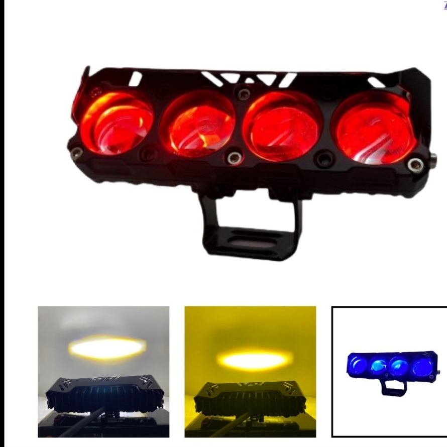 Jual Lampu Tembak LED SQL 3 Mata 4 Mata Full Dengan Topi Premium Full ...