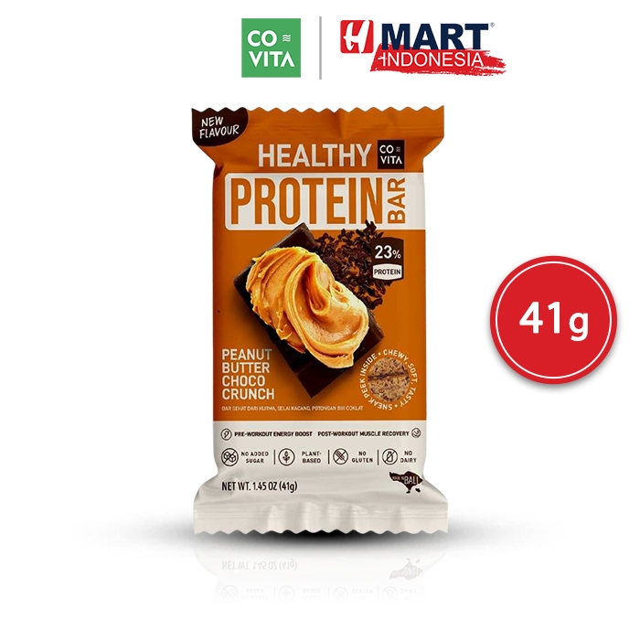 Jual COVITA Healthy Protein Bar Peanut Butter Choco Crunch - Camilan ...
