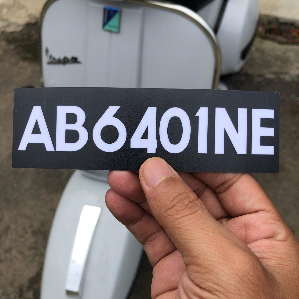 Jual Plat Nomor Nopol Depan Vespa Magnet Font Lawas Classic Matic PX ...