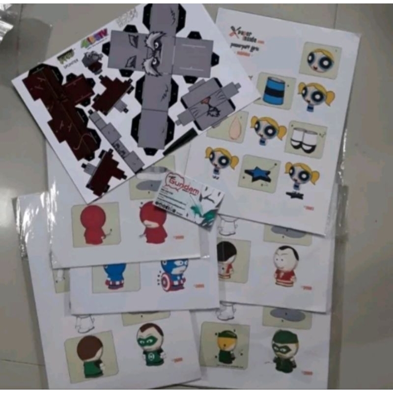 Jual Paper Craft 3D SD Super Heroes Series Art Paper and HVS Designed ...