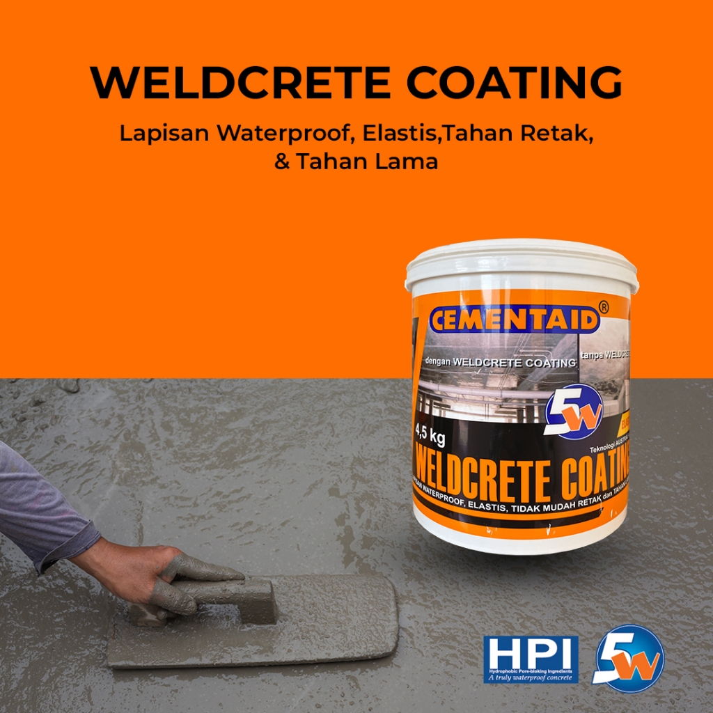 Jual CEMENTAID - WELDCRETE COATING Lapisan Waterproof (1Kg) | Shopee ...
