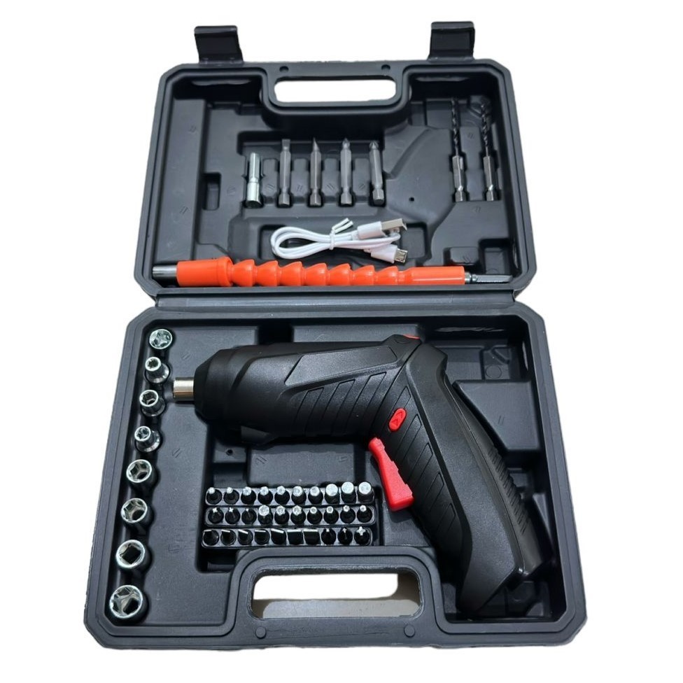 Jual Mesin Bor Set 49 pcs/Cordless Screwdriver Mesin bor listrik 4.2V ...
