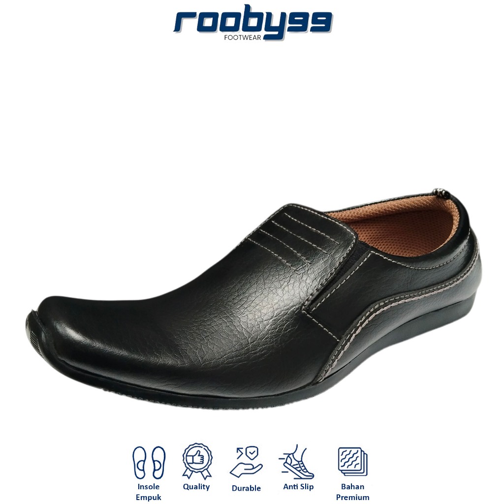 Jual Sepatu Pantofel Pria Sepatu PDH Kerja Formal Sole Trepes Slip On ...