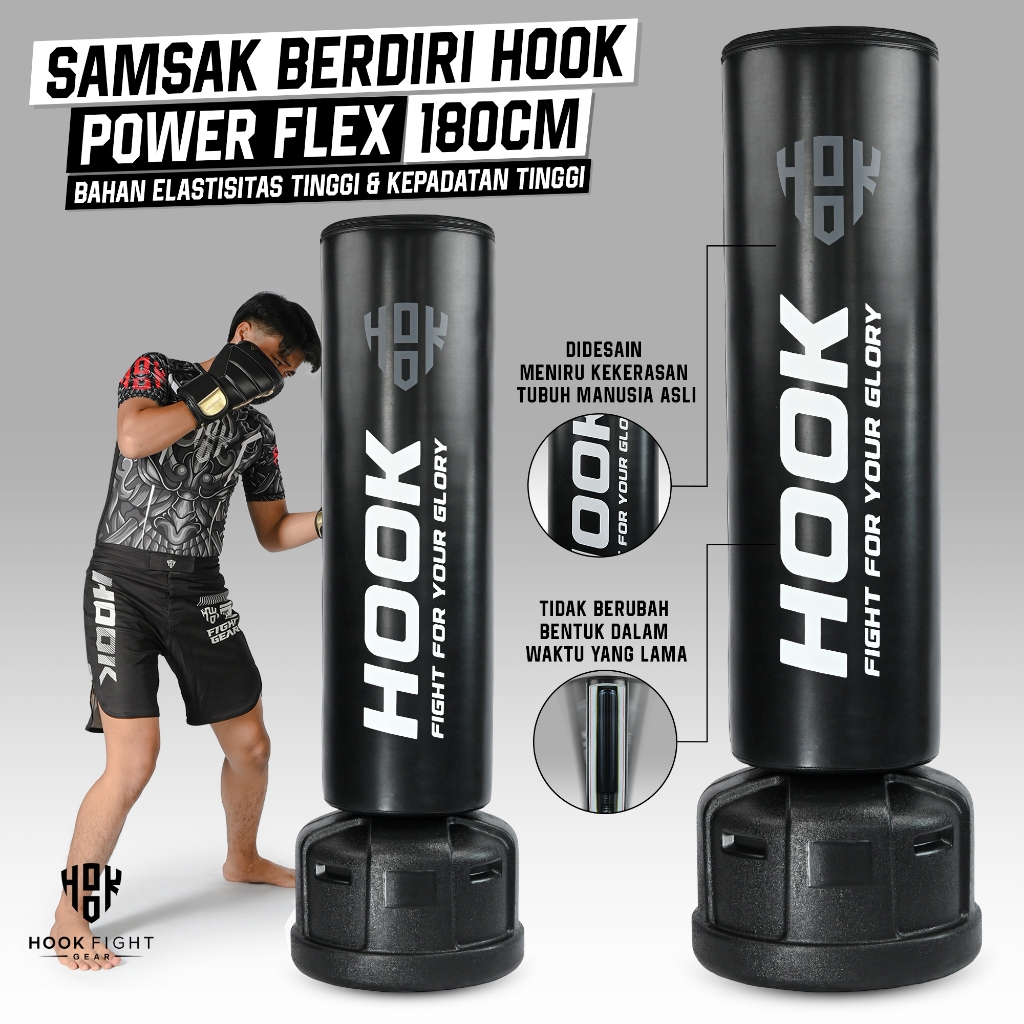 Jual Samsak Berdiri Hook 180cm Sansak Tinju Isi Samsak Berdiri Standing ...