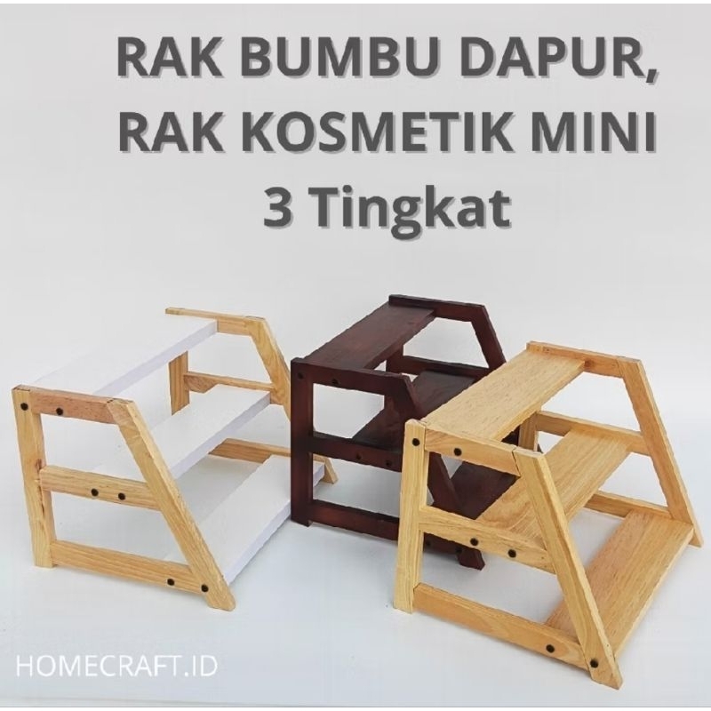 Jual RAK SERBAGUNA 3 TINGKAT / RAK BUMBU / RAK MAKEUP / RAK DISPLAY / RAK BUNGA / RAK MINIMALIS ...