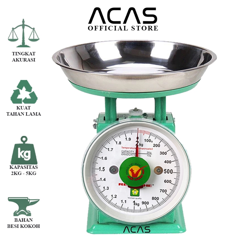 Jual ACAS Rh - 2Kg 5Kg Timbangan Manual Mangkok Jarum | Shopee Indonesia